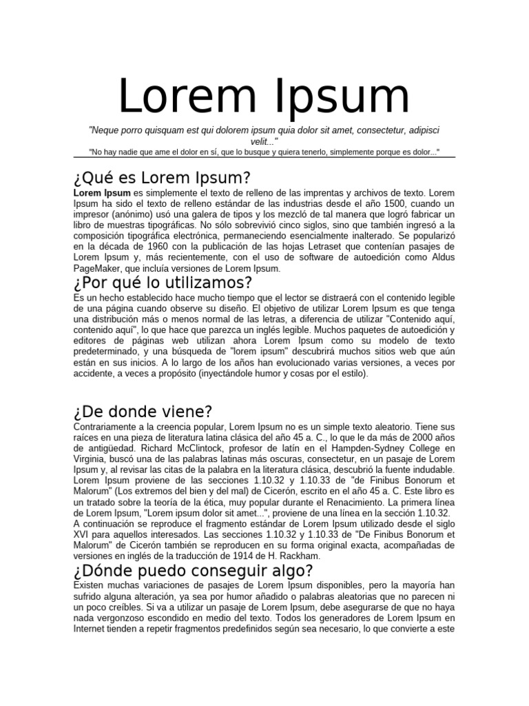 Lorem Ipsum | PDF
