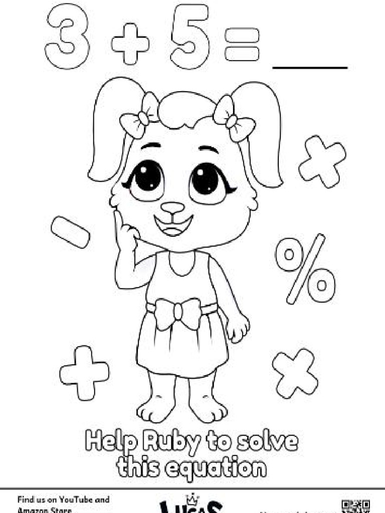 Math Kids - Add, Subtract, Count, and Learn Worksheet (6) | PDF