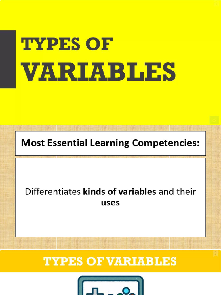 Lesson 3 - Types of Variables | PDF | Level Of Measurement