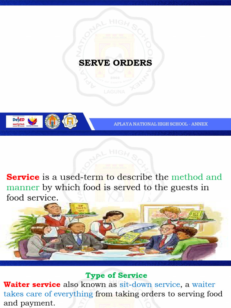 Types of Food Service Explained | PDF | Waiting Staff | Restaurants