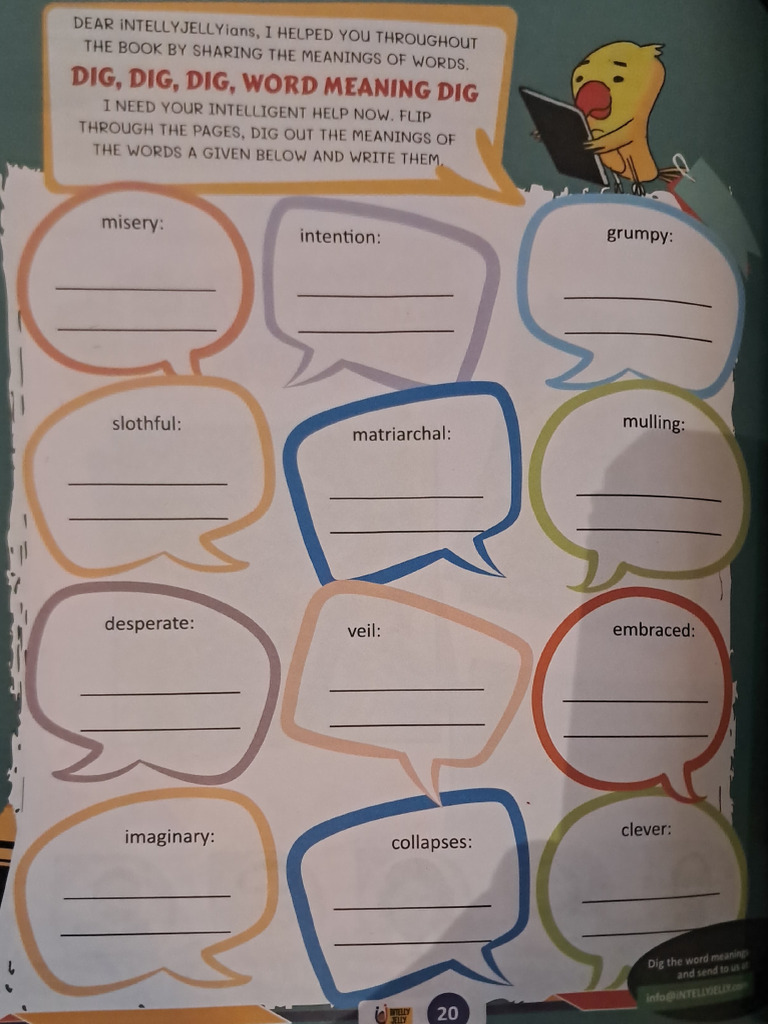 Dig Dig Dig Word Meanings | PDF