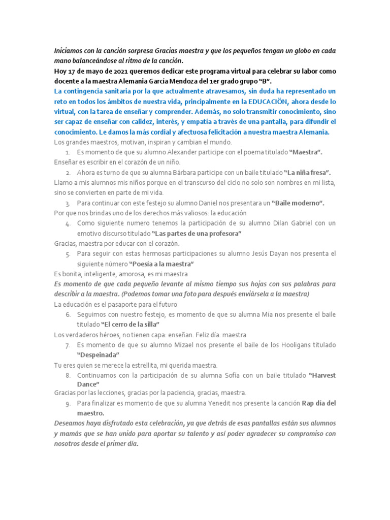 Dia Del Maestro | PDF