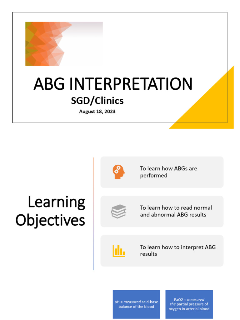 ABG Interpretation Guide and Analysis | PDF | Medical Specialties ...