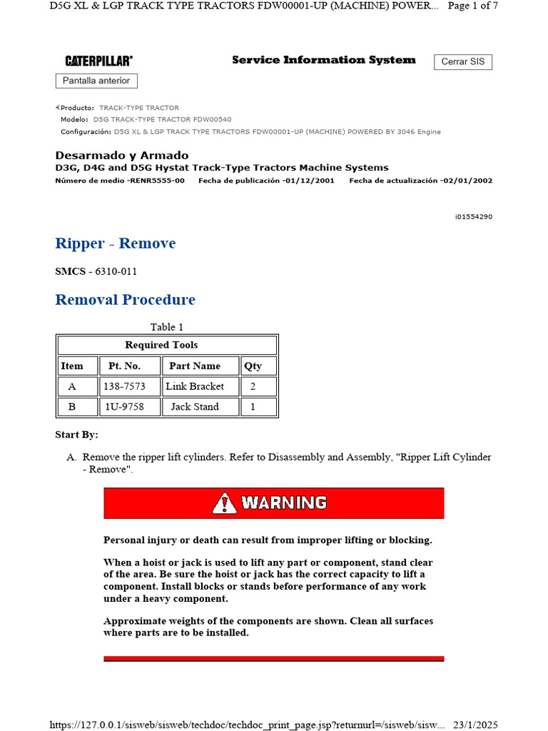 RIPPER | PDF | Tractor | Mechanical Engineering