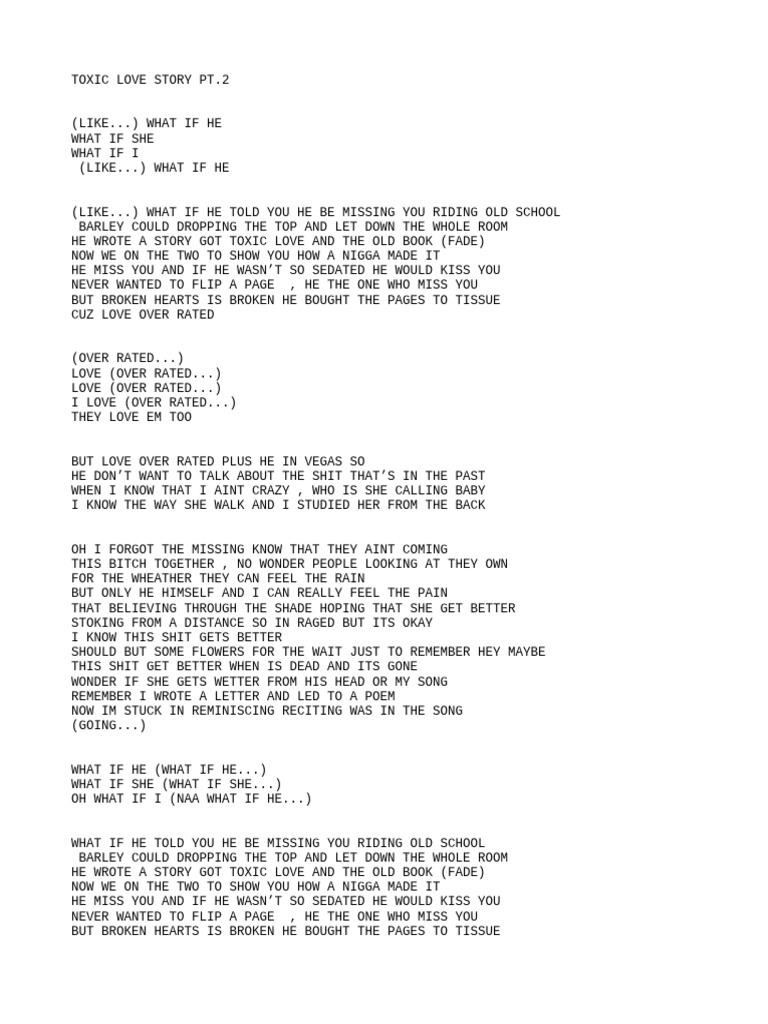 Toxic Love Story Pt 2 Pdf