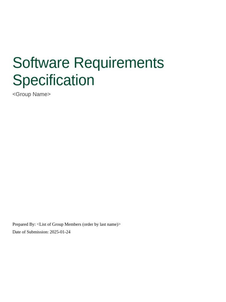 Software Requirements Specification | PDF | Specification (Technical Standard) | Computing