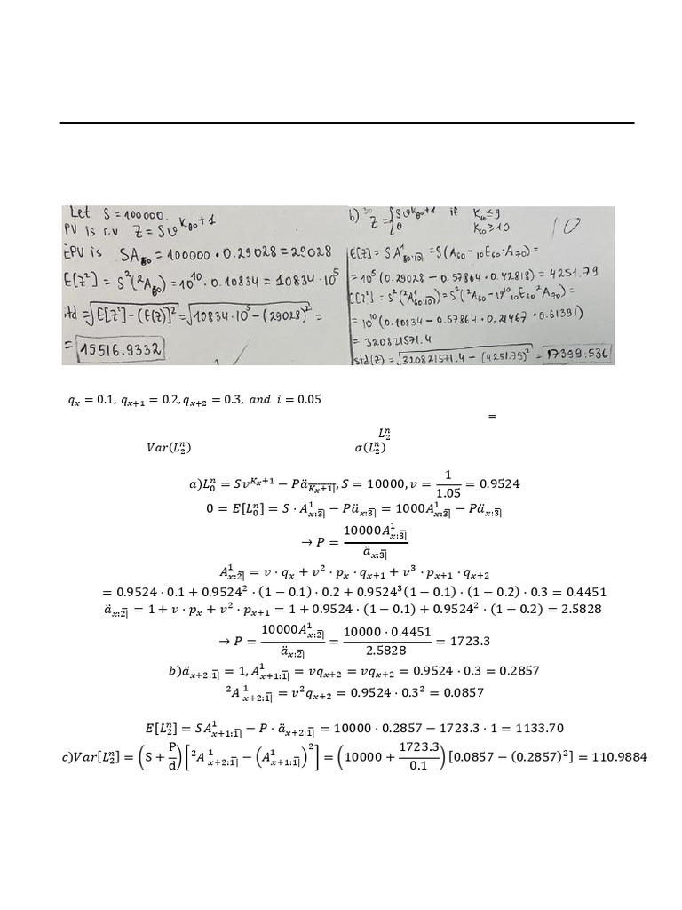 Final Exam Spring 2024 - Keys | PDF | Insurance | Financial Risk