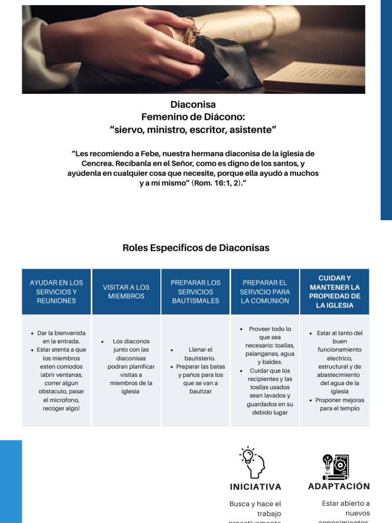 Diaconisas Roles | PDF | Diácono