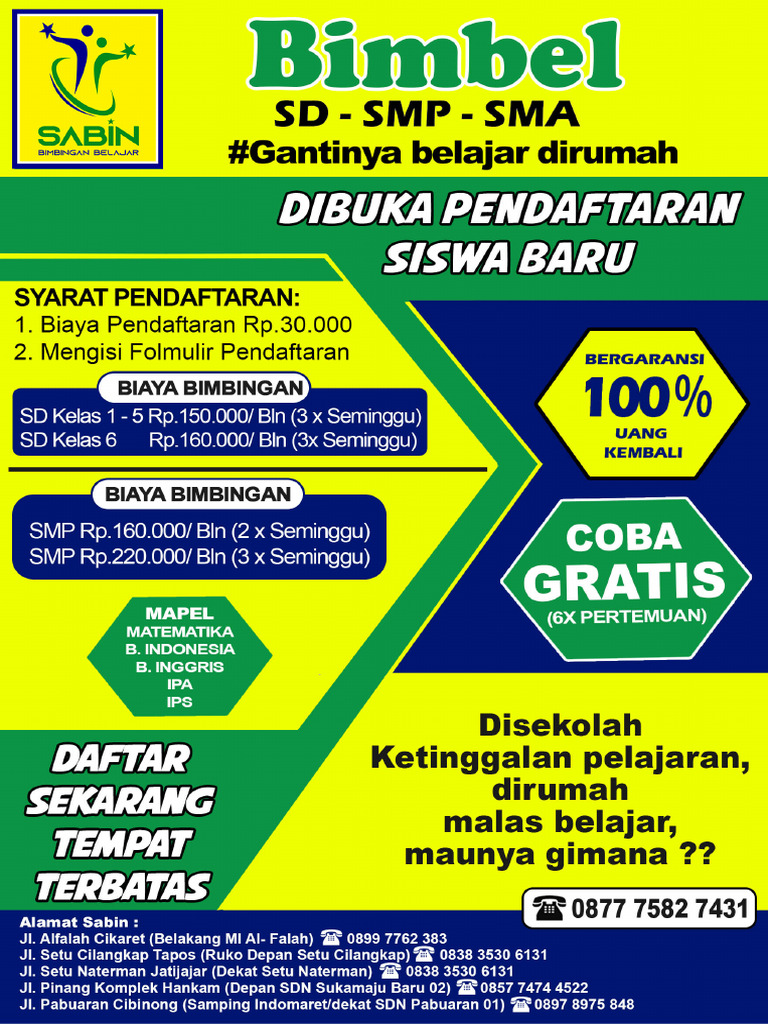 Flayer Sabin Terbaru 2025 | PDF