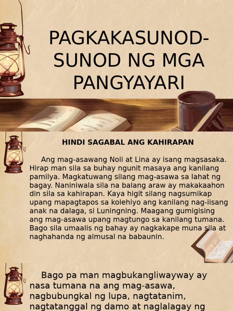 Ang Pagkakasunod-sunod Ng Mga Pangyayari | PDF