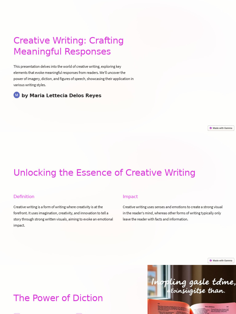Creative Writing Techniques Guide | PDF | Senses | Poetry