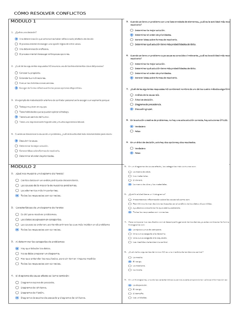 Respuestas Cómo Resolver Problemas 100% | PDF