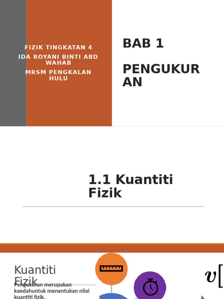 Fizik t4 KSSM Bab 1 Pengukuran | PDF