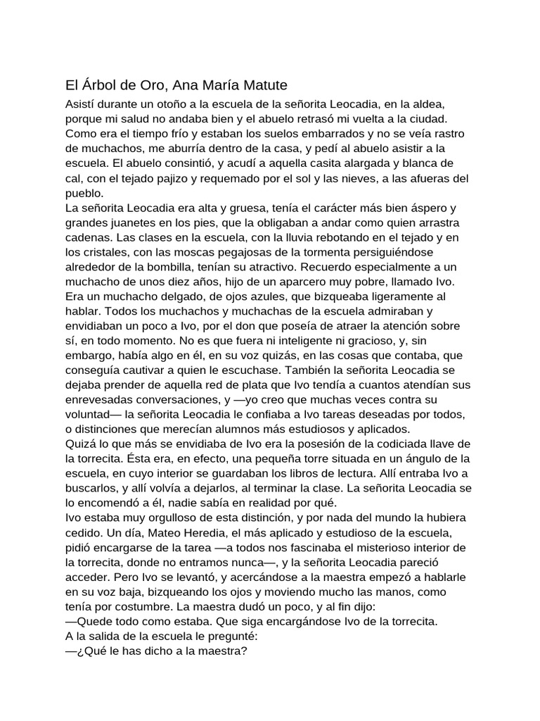 El Árbol de Oro | PDF