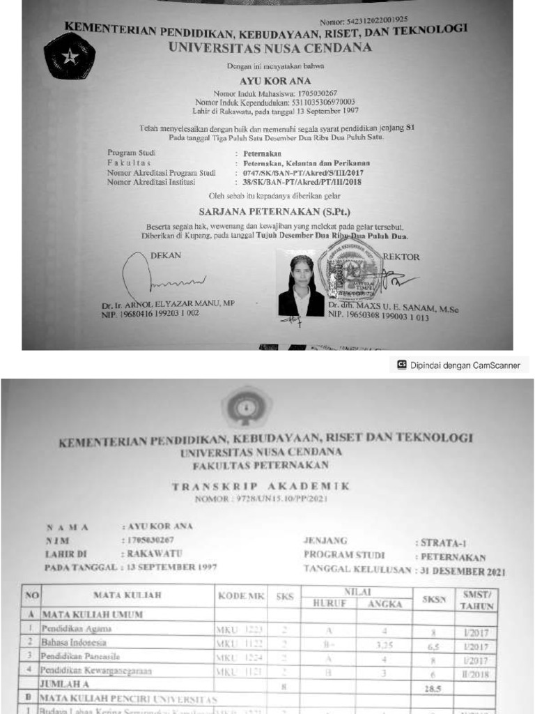 Ijazah Dan Transkrip | PDF