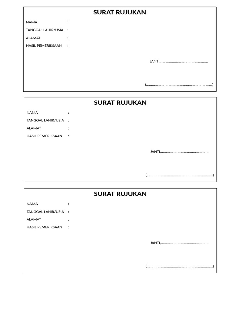 Surat Rujukan | PDF