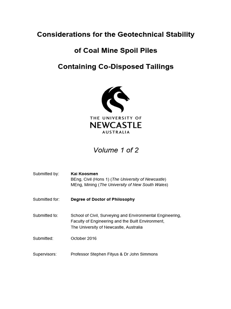 Thesis | PDF | Mining | Surface Mining
