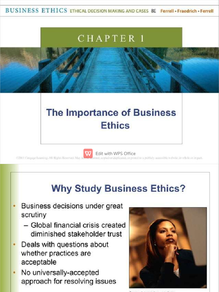 Importance of Business Ethics | PDF
