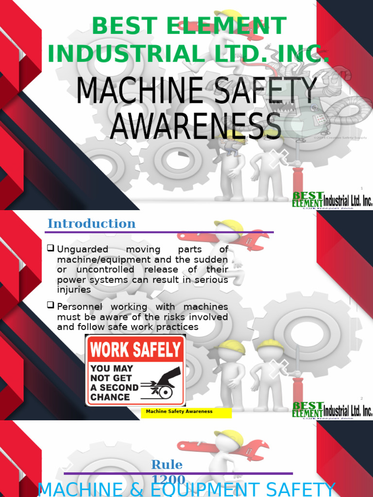 Machine Safety Awareness | PDF | Mechanical Engineering | Manufactured ...