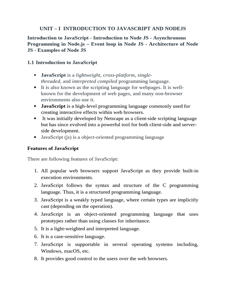 node js for engineering students | PDF | World Wide Web | Internet & Web