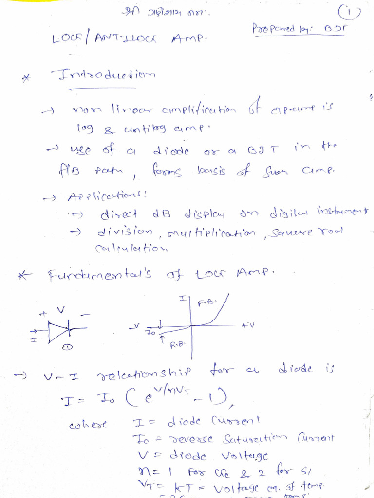 Log Antilog Circuit Using Opamp | PDF