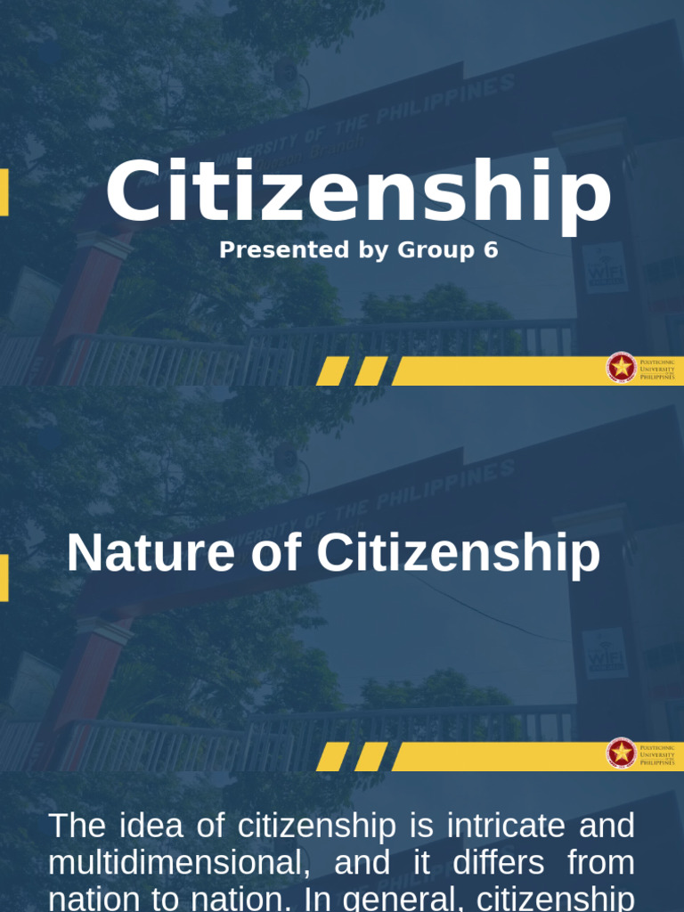 Group 6 Citizenship Philippine-Consttution | PDF | Citizenship ...