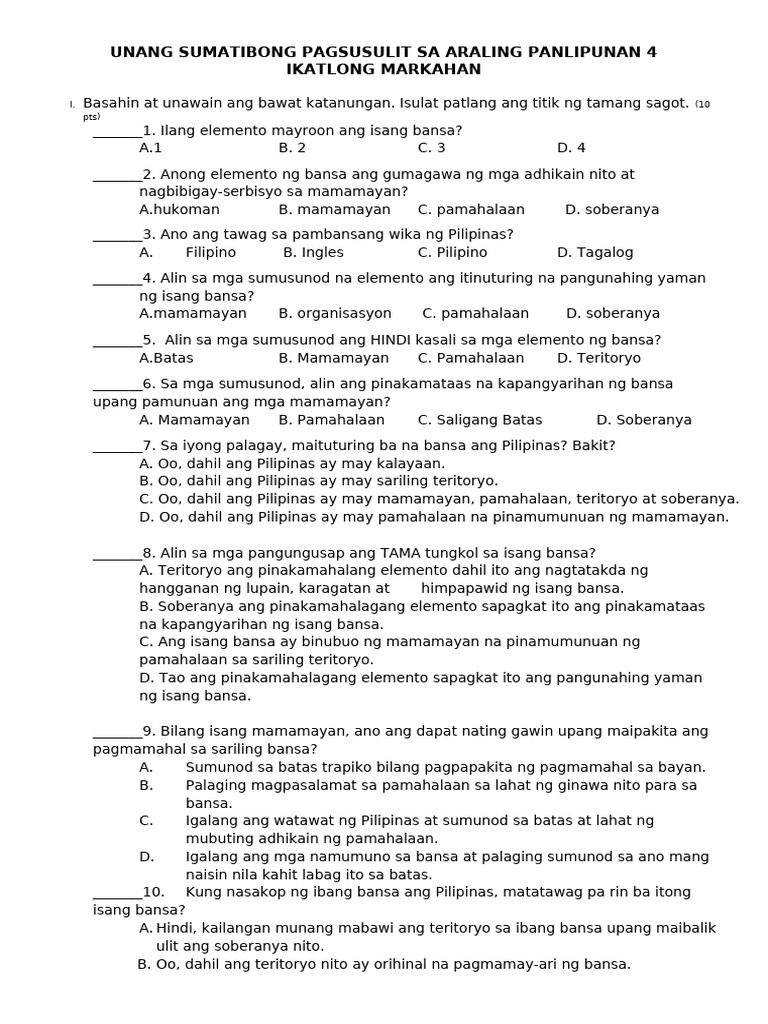 Ap4 Summative No. 1week 1 2 | PDF