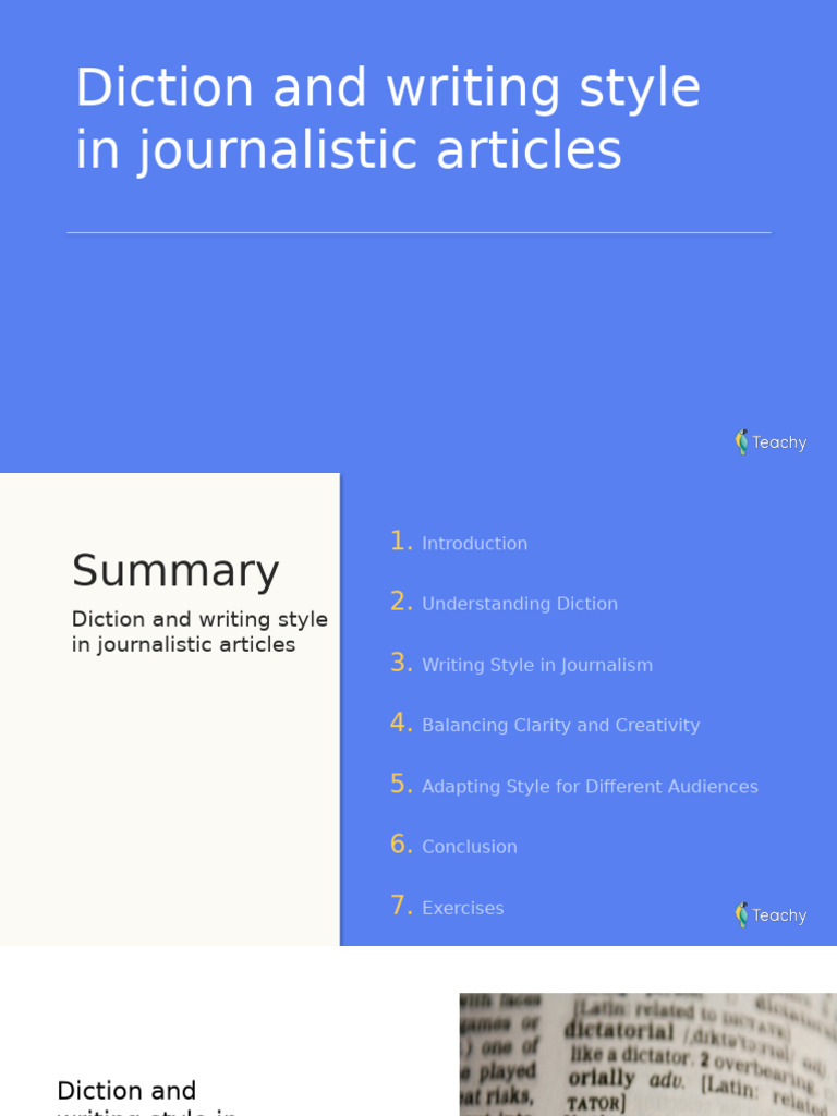 Slide_Diction_and_writing_style_in_journalistic_articles | PDF | Slang ...