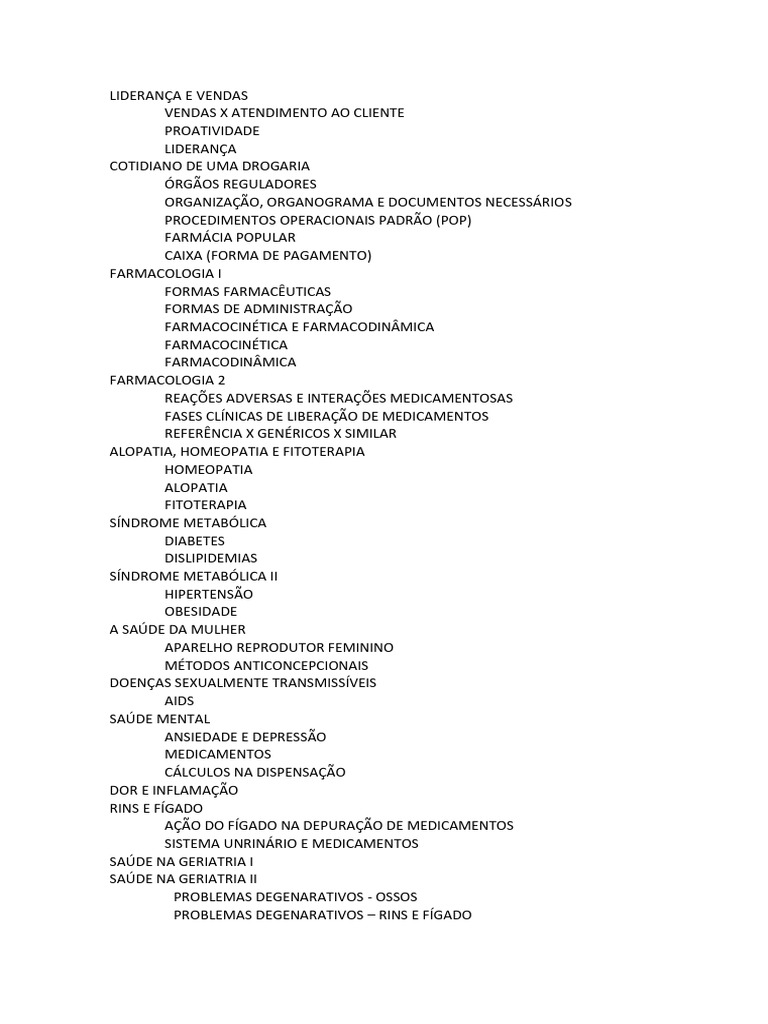 Índice de Conteúdos | PDF