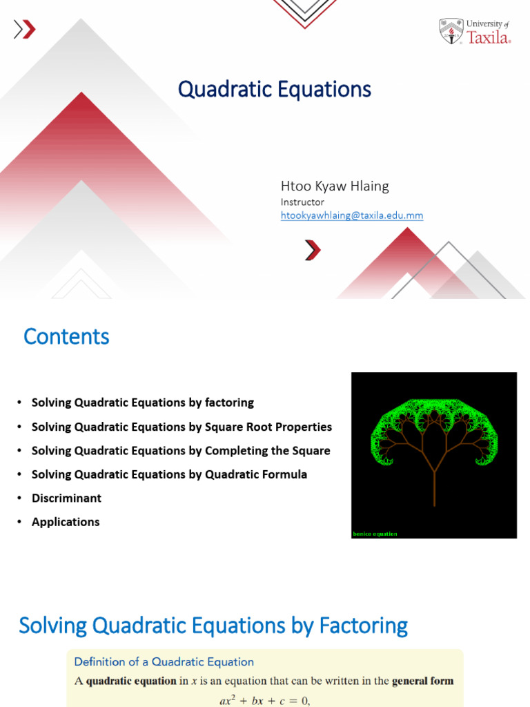 2.2 Quadratic Equations | PDF