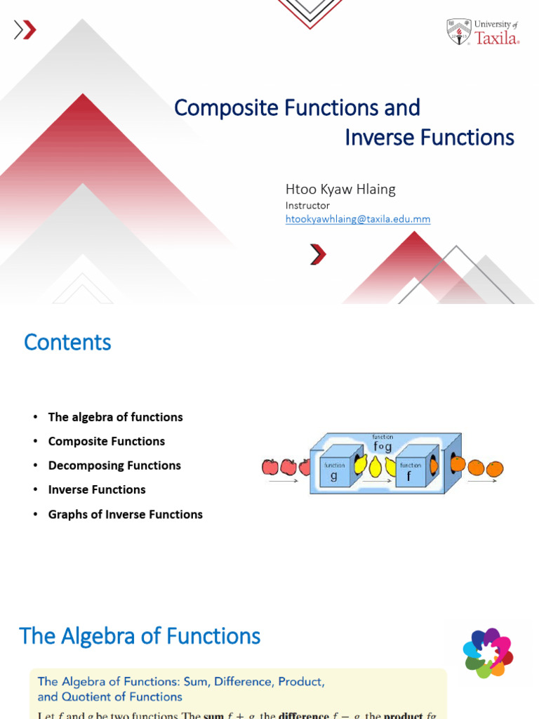 3.2 Composite Functions and Inverse Functions | PDF