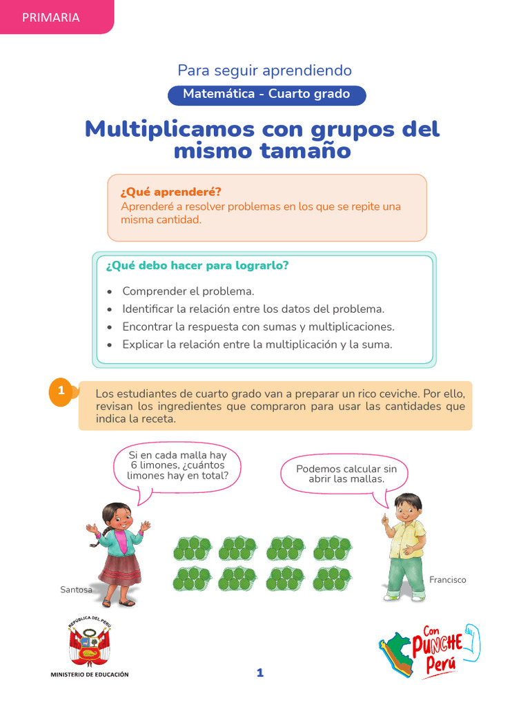 Multiplicamos Con Grupos Del Mismo Tamaño: para Seguir Aprendiendo ...