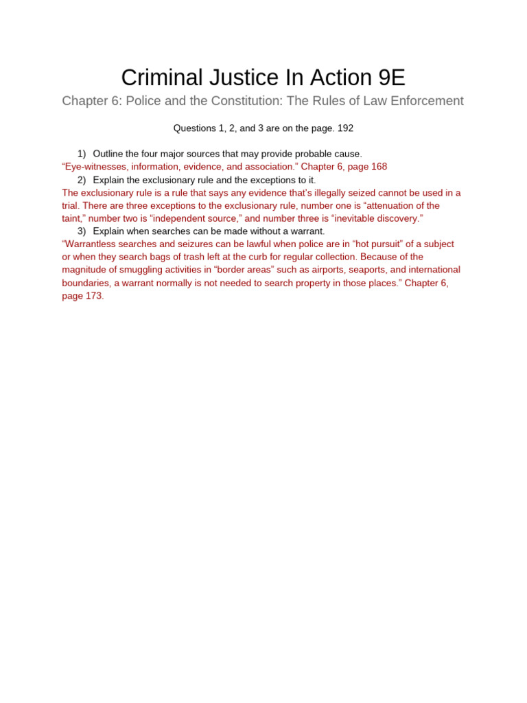 Criminal Justice In Action 9E | PDF