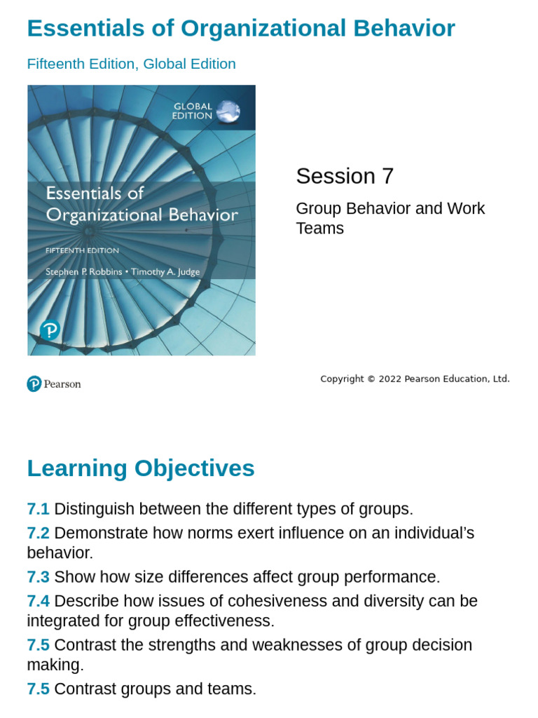 Session 7-Group Behavior and Work Teams | PDF | Psychological Concepts ...