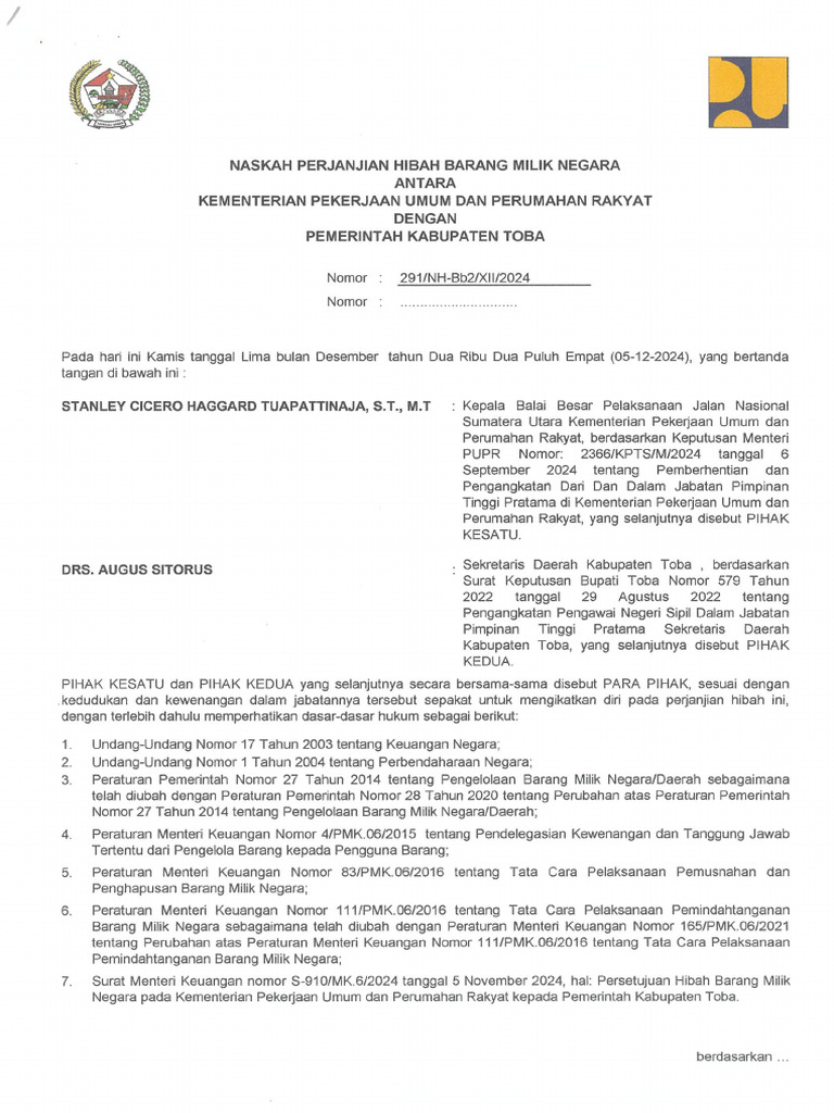 NASKAH HIBAH AEK NATOLU-AJIBATA | PDF