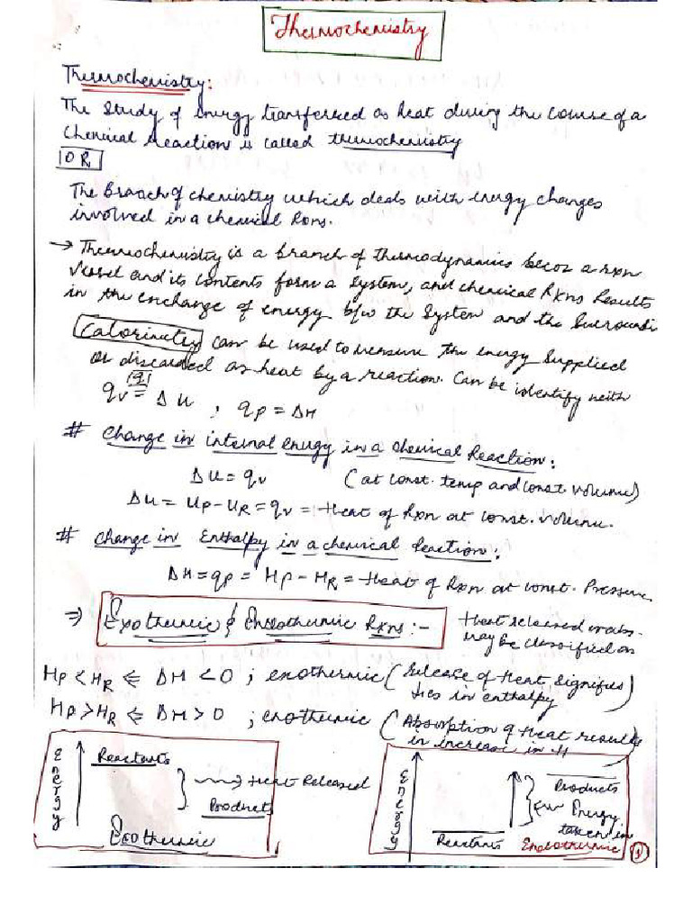 Thermochemistry by Shivangi Compressed | PDF