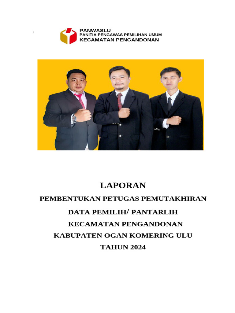 Laporan Akhir Pembentukan Pantarlih Pengandonan | PDF