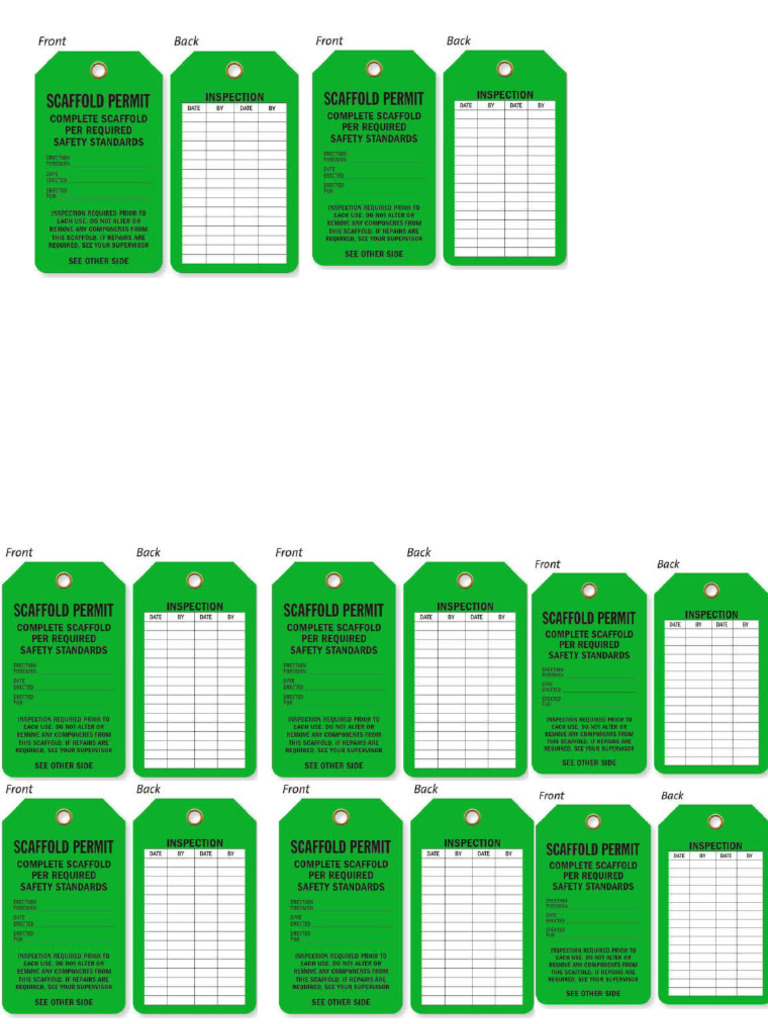 Mobile Scaffolding Tag | PDF