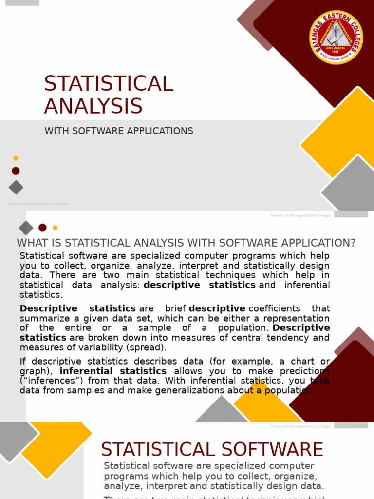 1 Statistical Analysis | PDF | Statistics | Descriptive Statistics