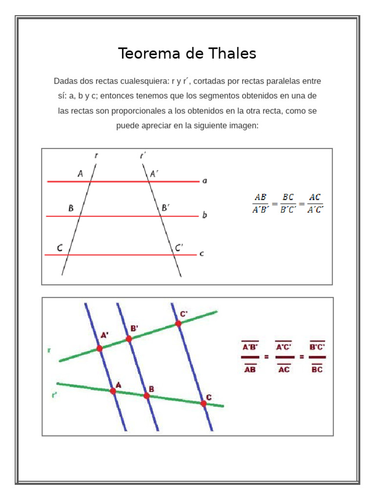 Teorema de Thales | PDF