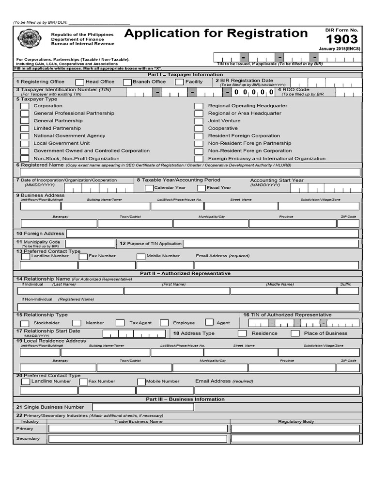 BIR Form 1903 | PDF | Taxes | Capital Gains Tax