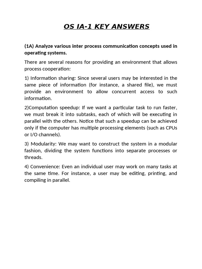 Interprocess Communication in OS | PDF | Process (Computing ...