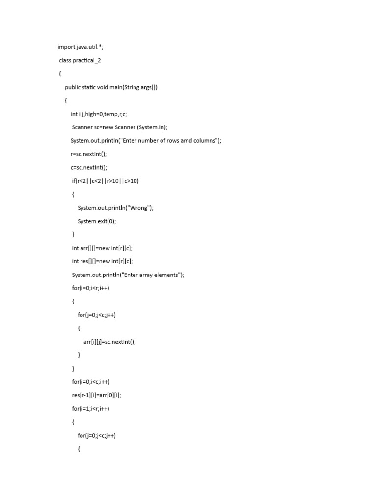 Java Program for Array Manipulation | PDF