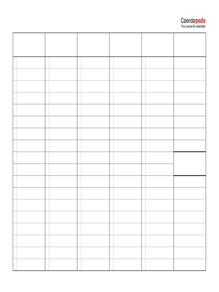Calendario Semanal 2025 Horizontal 6 Columnas | PDF | Observancias | Eastertide