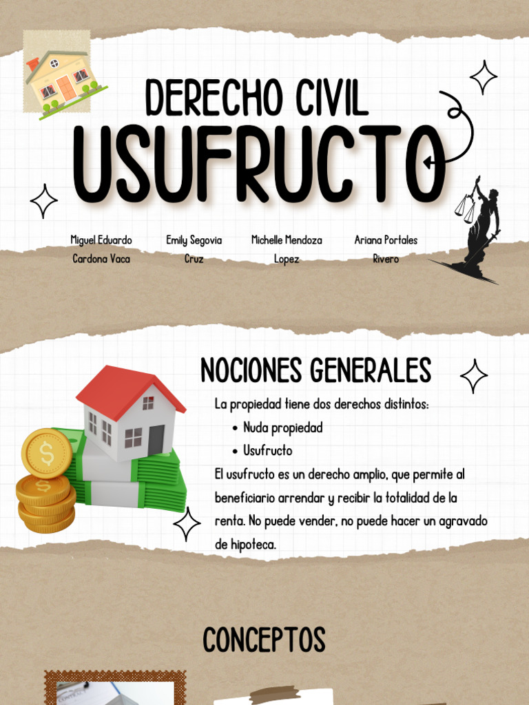 Usufructo Derecho Civil | PDF | Ley del Medio Ambiente | Derecho privado