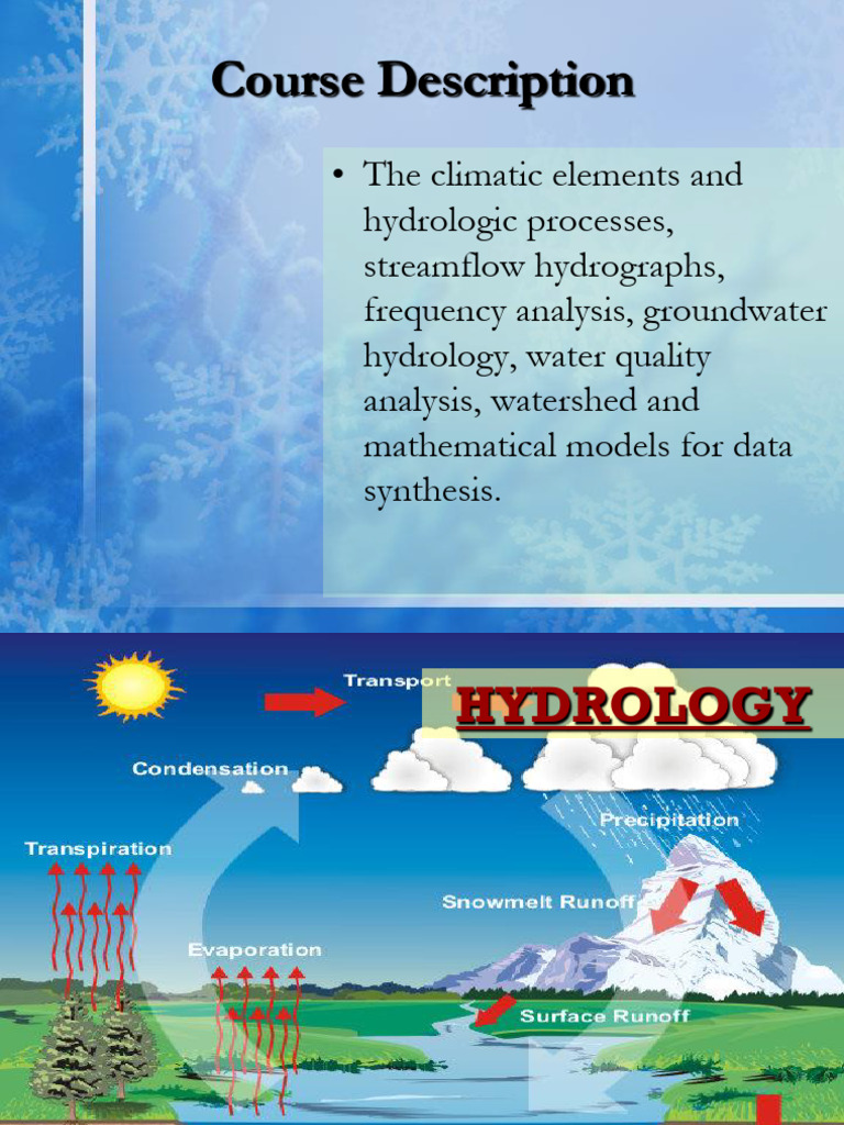 AGEN170 Lecture 1 Introduction Hydrologic Cycle Earth Atm ...