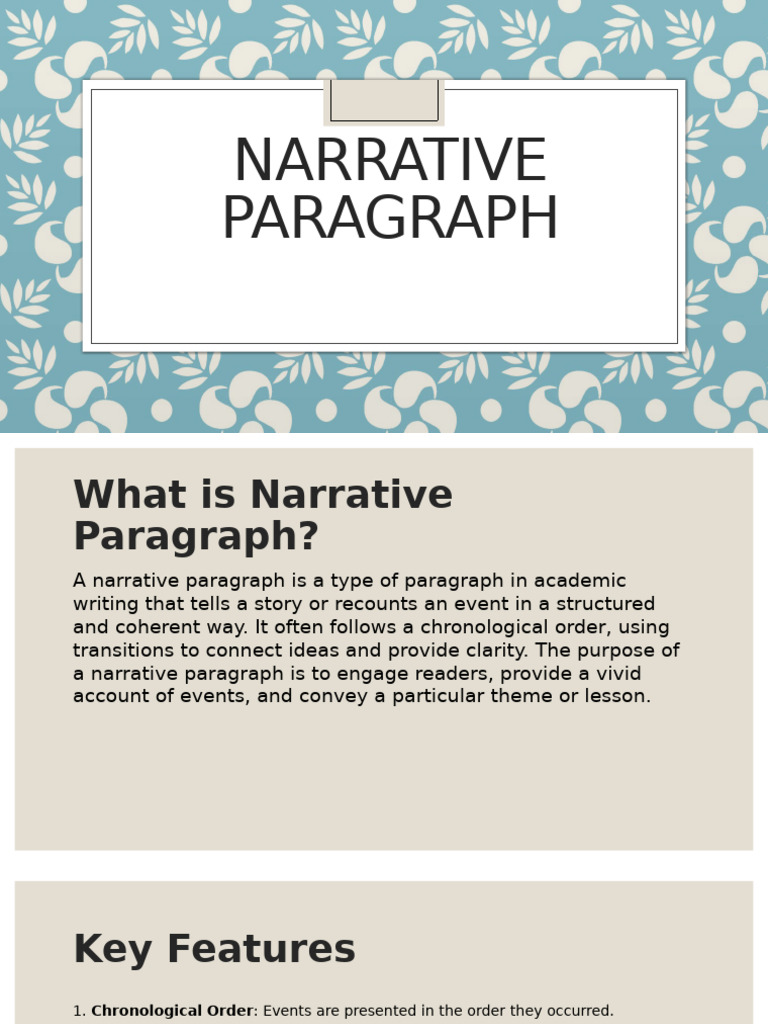 Narrative Paragraph | PDF