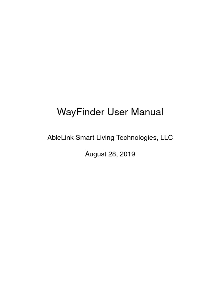 WayFinder User Manual | PDF | Android (Operating System) | Computing