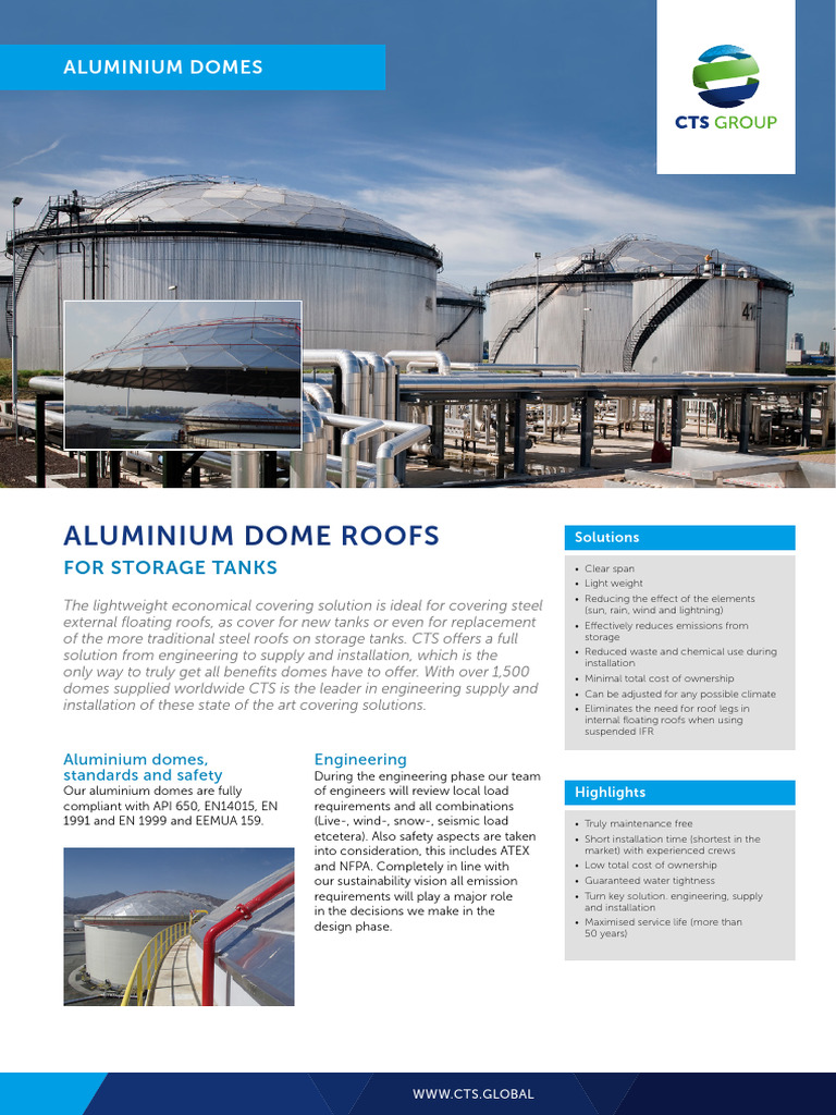 CTS-Domes-storage-tanks-datasheet-201904-EN-LR | PDF | Bp | Energy Industry