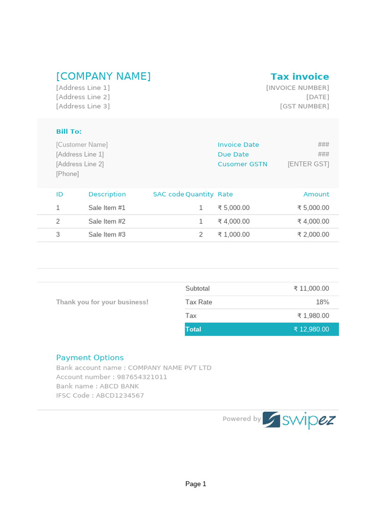 Invoice Template | PDF